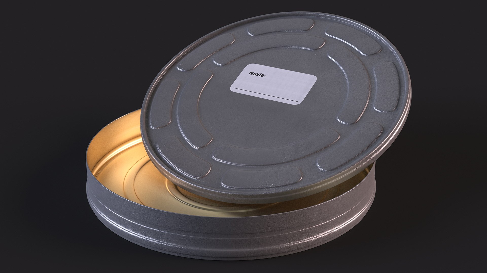 3D Vintage Movie Negative Film Reel Case Model - TurboSquid 2140326