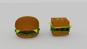 3D Minecraft-Burger Models | TurboSquid