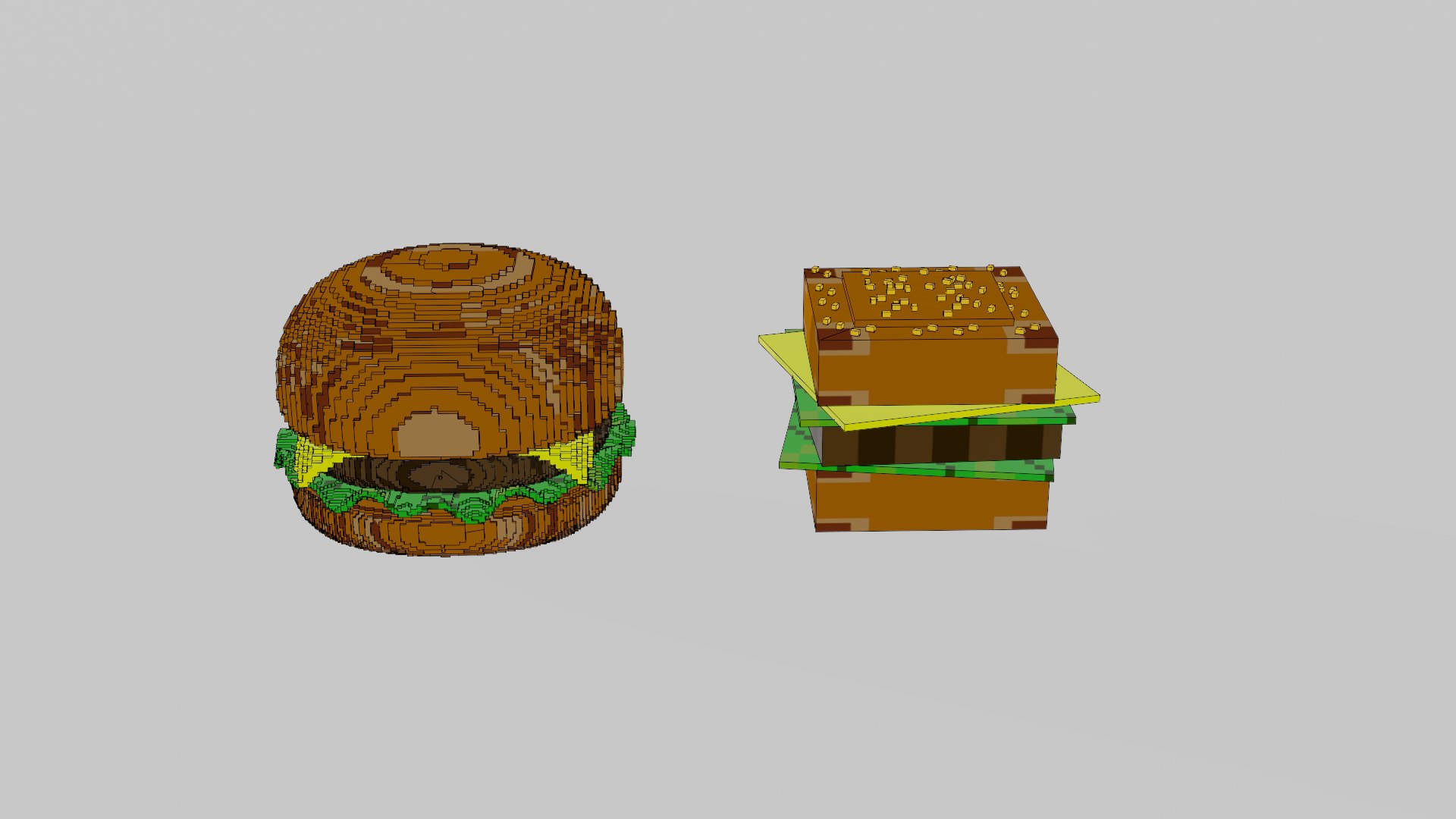 Minecraft Burger 3d Model 3D Model - TurboSquid 2292538