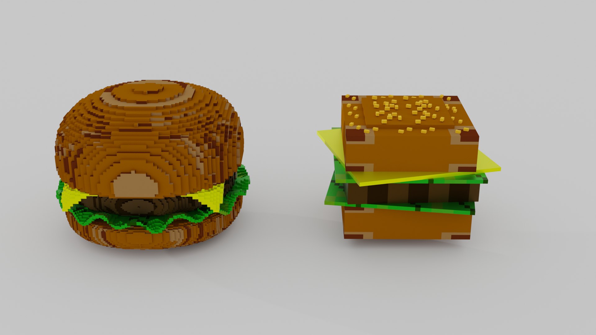 Minecraft Burger 3d Model 3D Model - TurboSquid 2292538