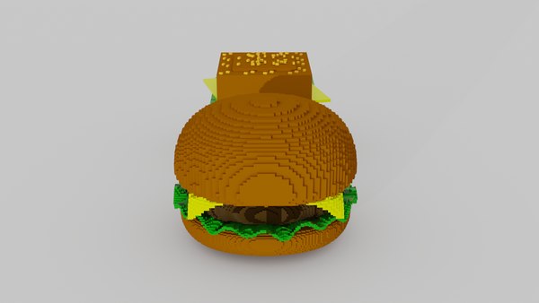 modelo 3d Modelo 3D de hamburguesa de Minecraft - TurboSquid 2292538