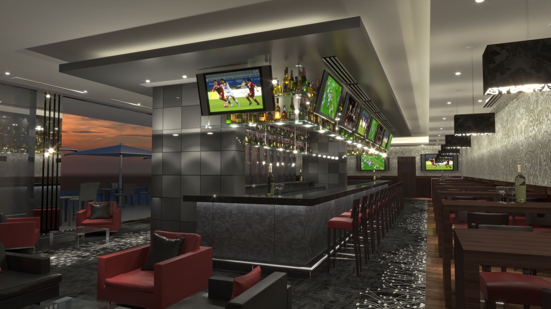 Sports Bar Model - TurboSquid 2067023