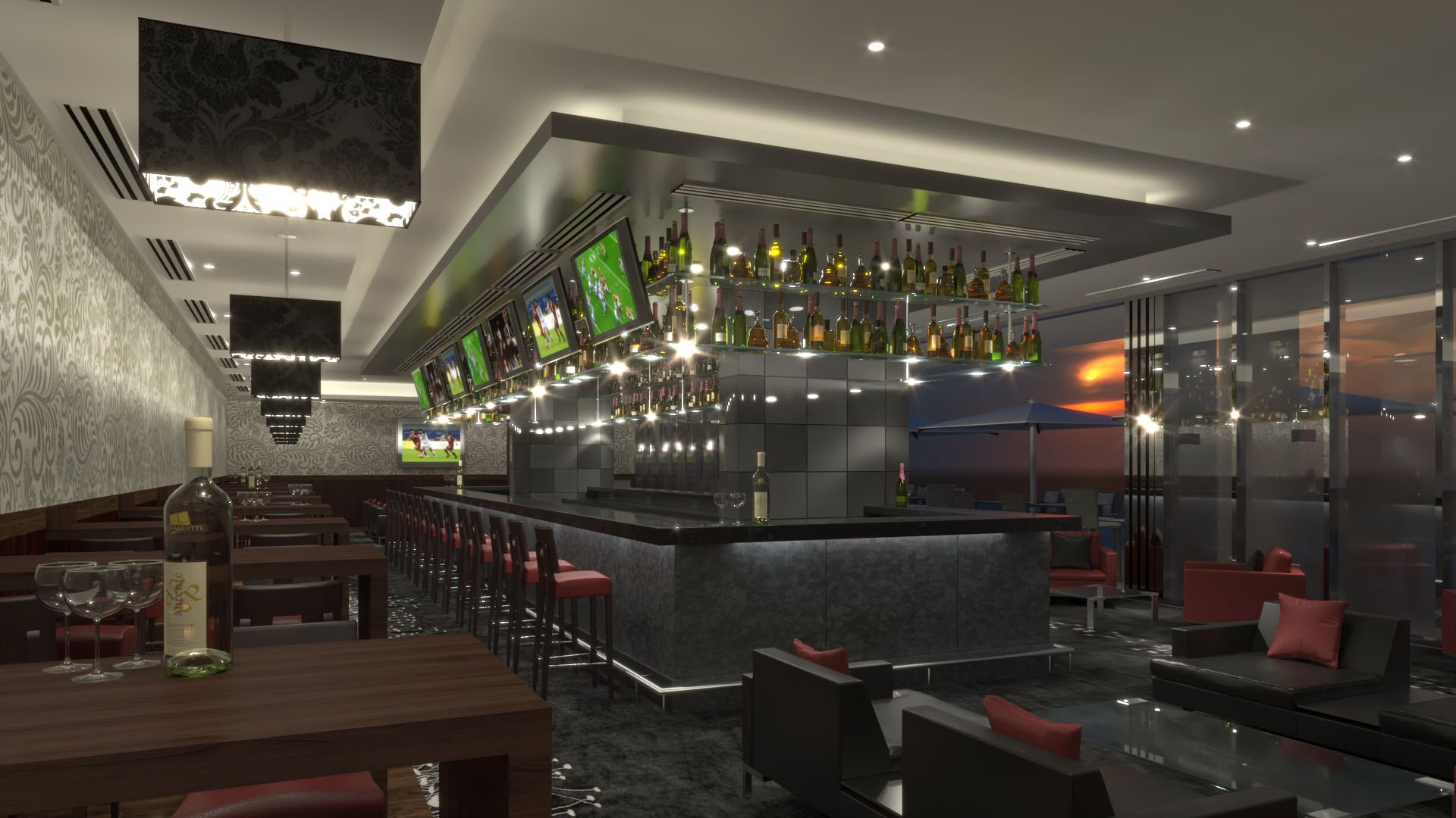 Sports Bar Model - TurboSquid 2067023