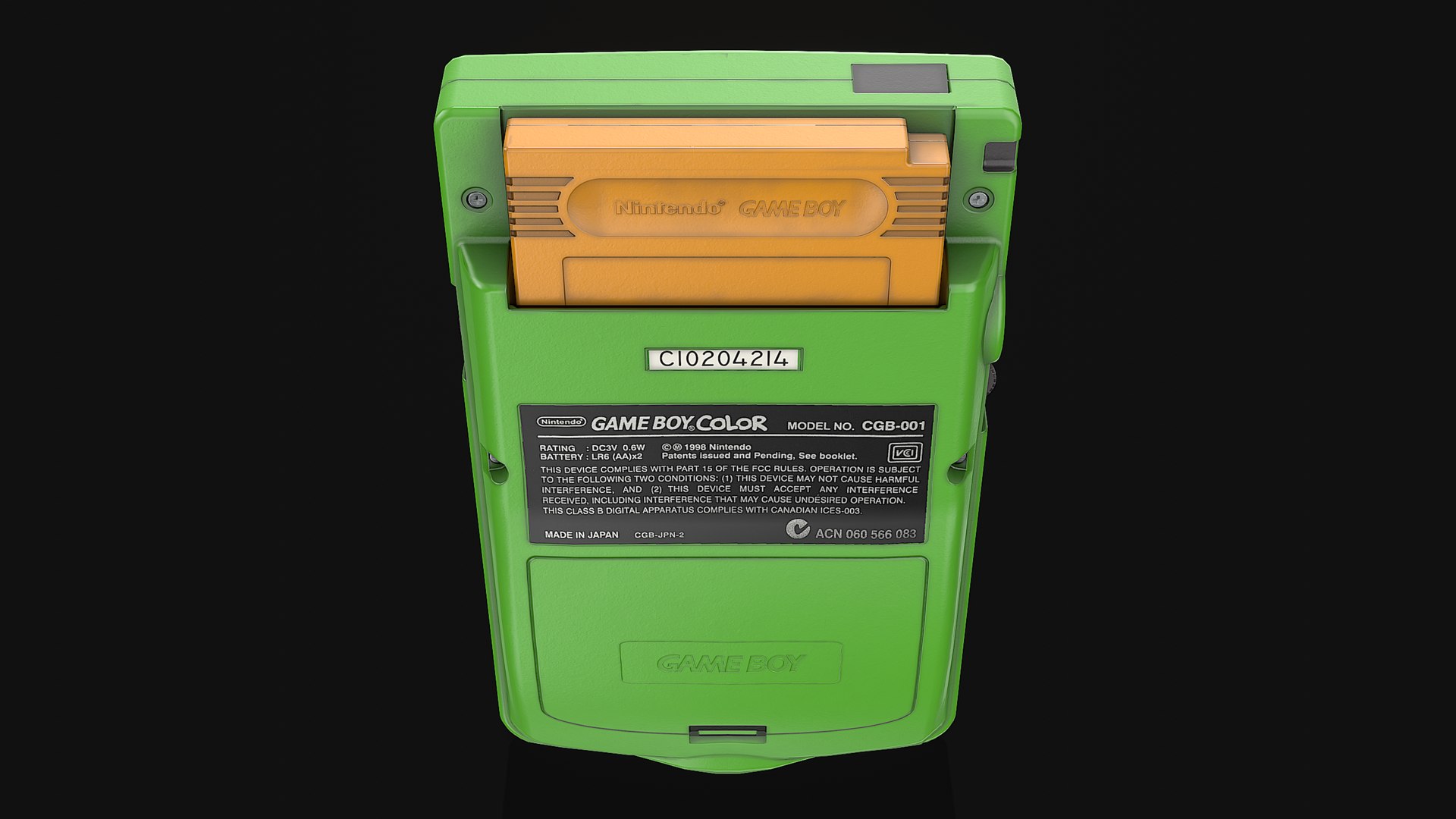 3D Nintendo Game Boy Color - Green Model - TurboSquid 2167366