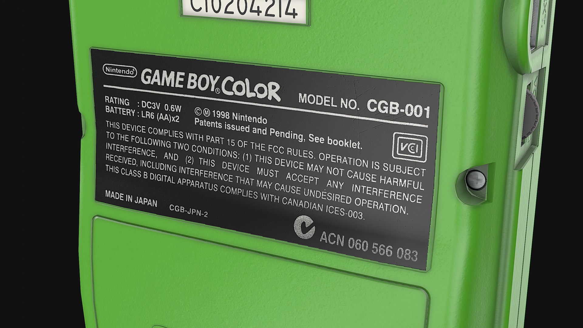 3D Nintendo Game Boy Color - Green Model - TurboSquid 2167366