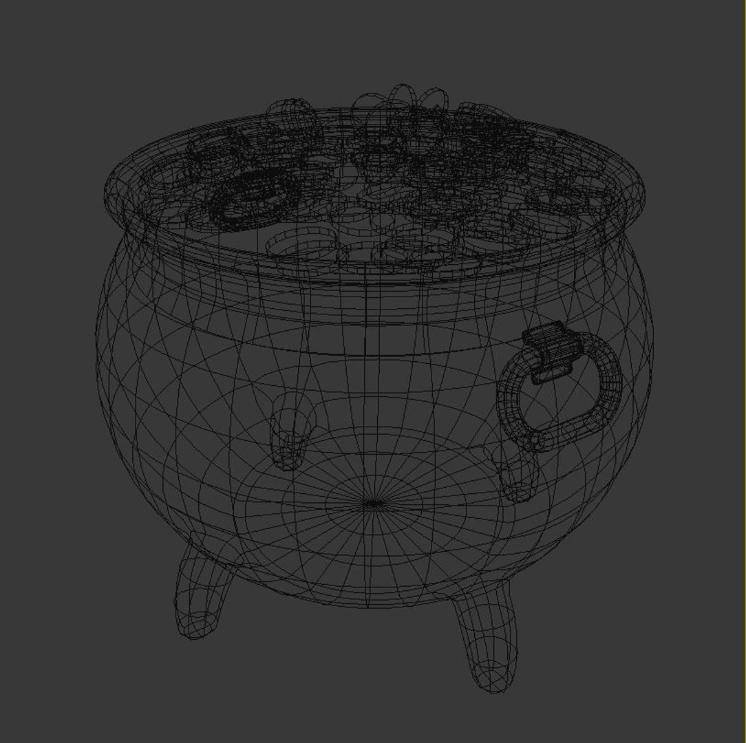 3d Model Pot Gold Coins