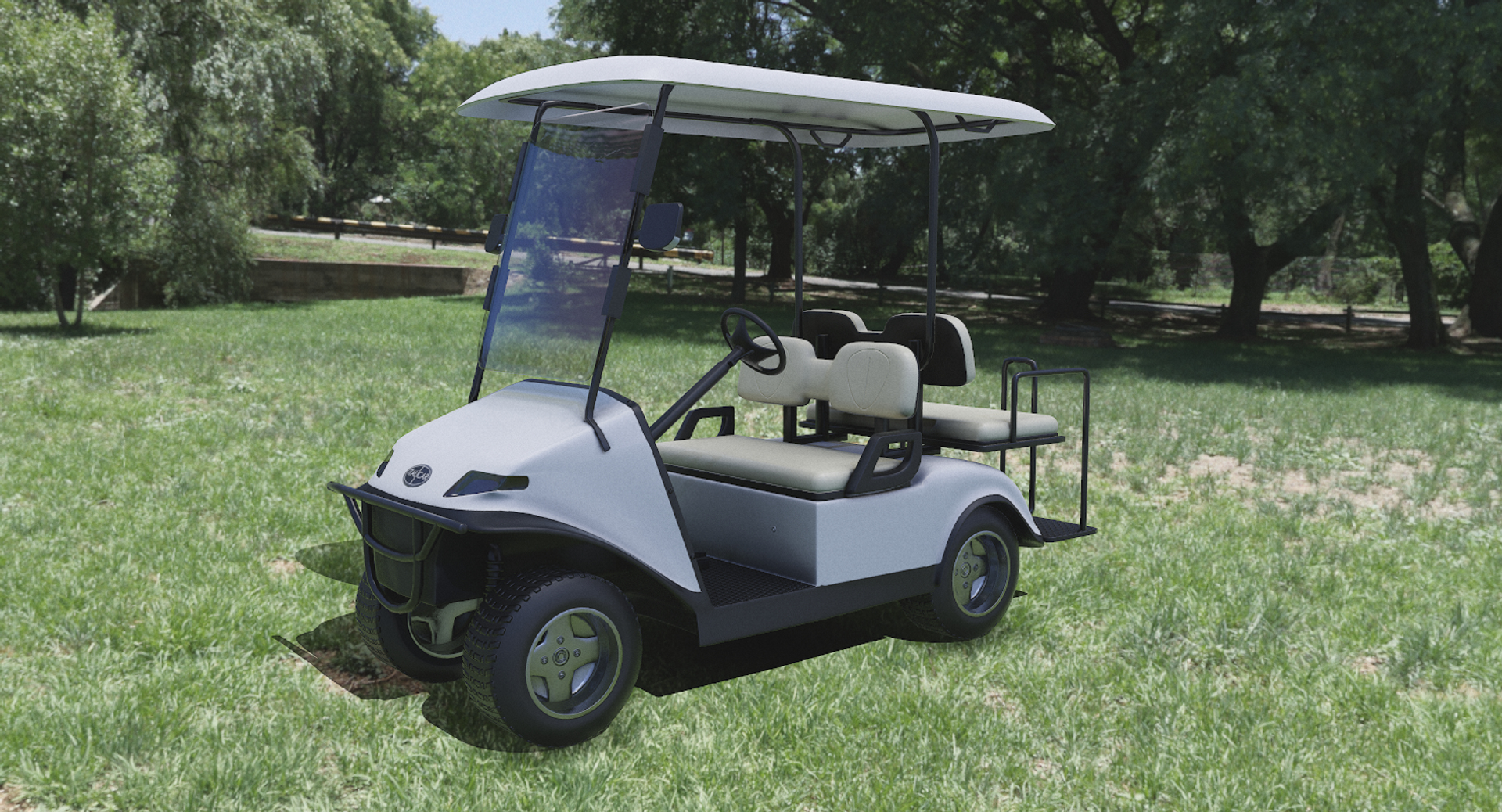 3D Realistic Golf Cart Model - TurboSquid 1338976