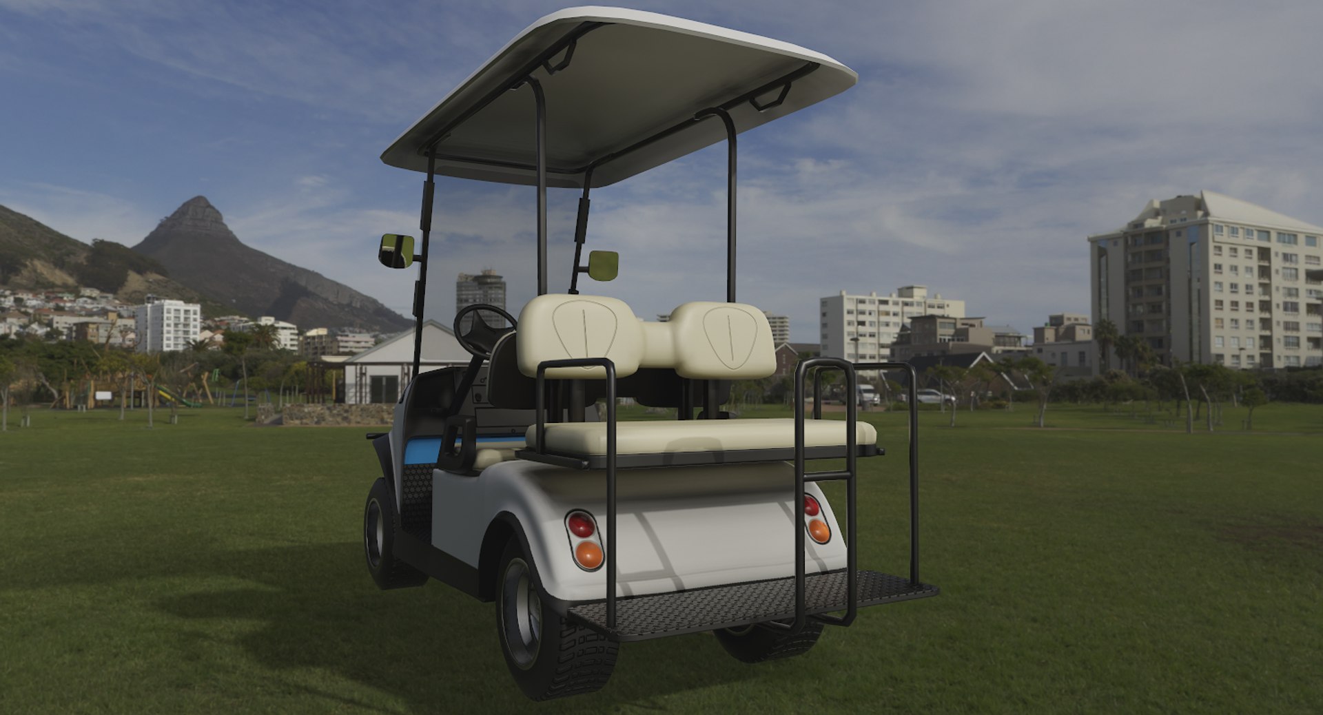 3D Realistic Golf Cart Model - TurboSquid 1338976