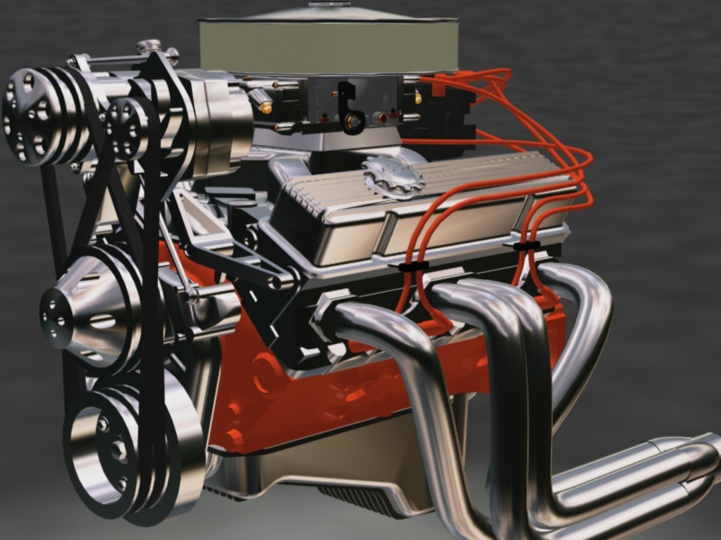 Resolution Small Block Motor Engine 3d Max