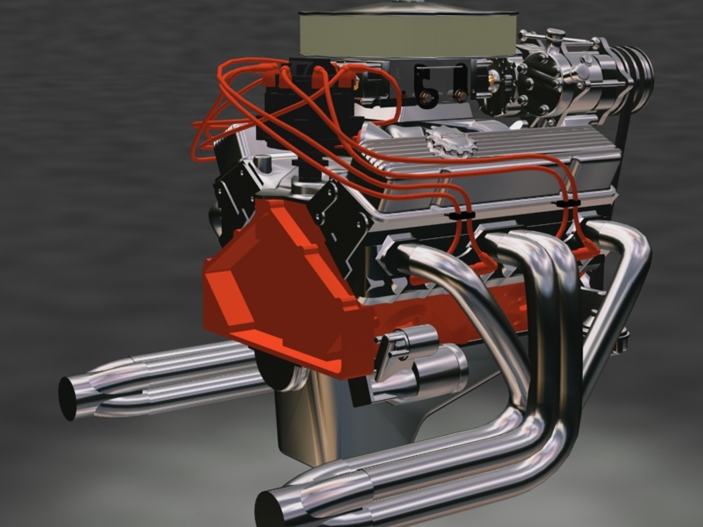 Resolution Small Block Motor Engine 3d Max