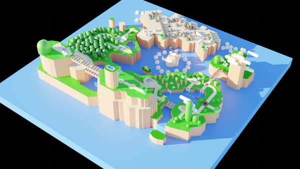modelo 3d Mapa mundial de Super Mario - TurboSquid 1840904