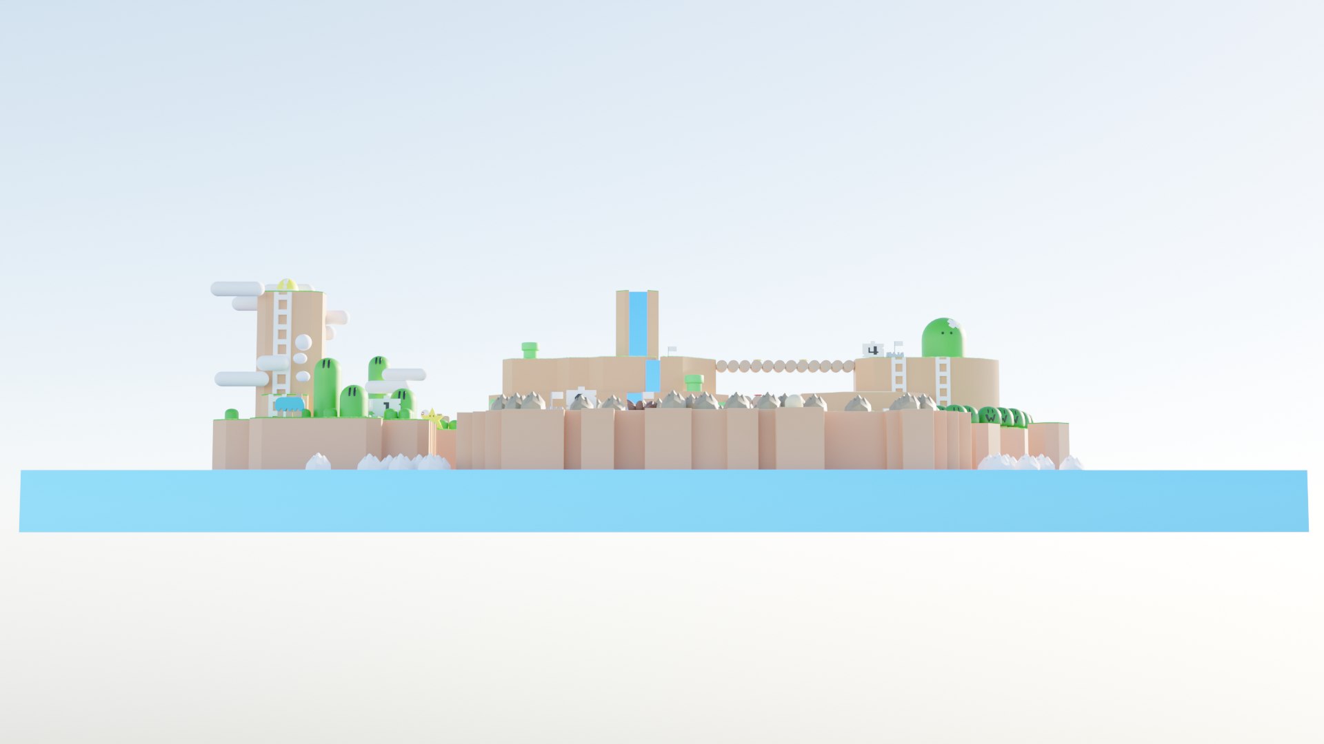 3D Super Mario World Map Model - TurboSquid 1840904