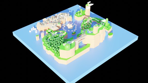 modelo 3d Mapa mundial de Super Mario - TurboSquid 1840904