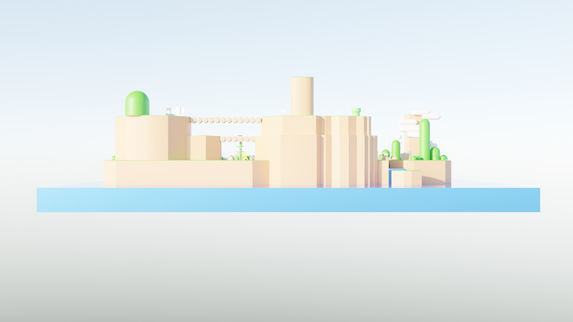 3D Super Mario World Map Model - TurboSquid 1840904