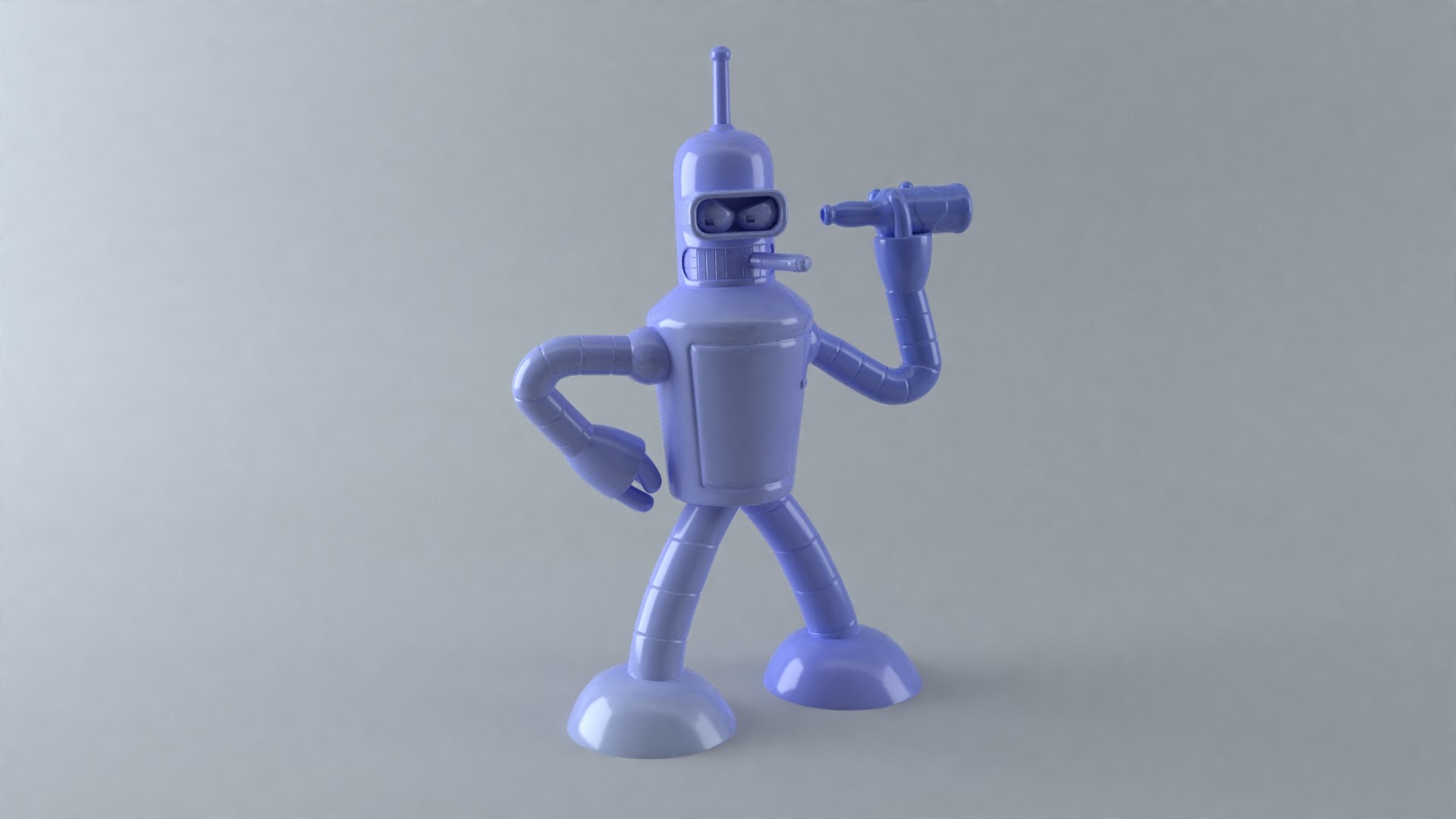 3D Model Bender Kiss My Shiny Metallic Ass - TurboSquid 2243721
