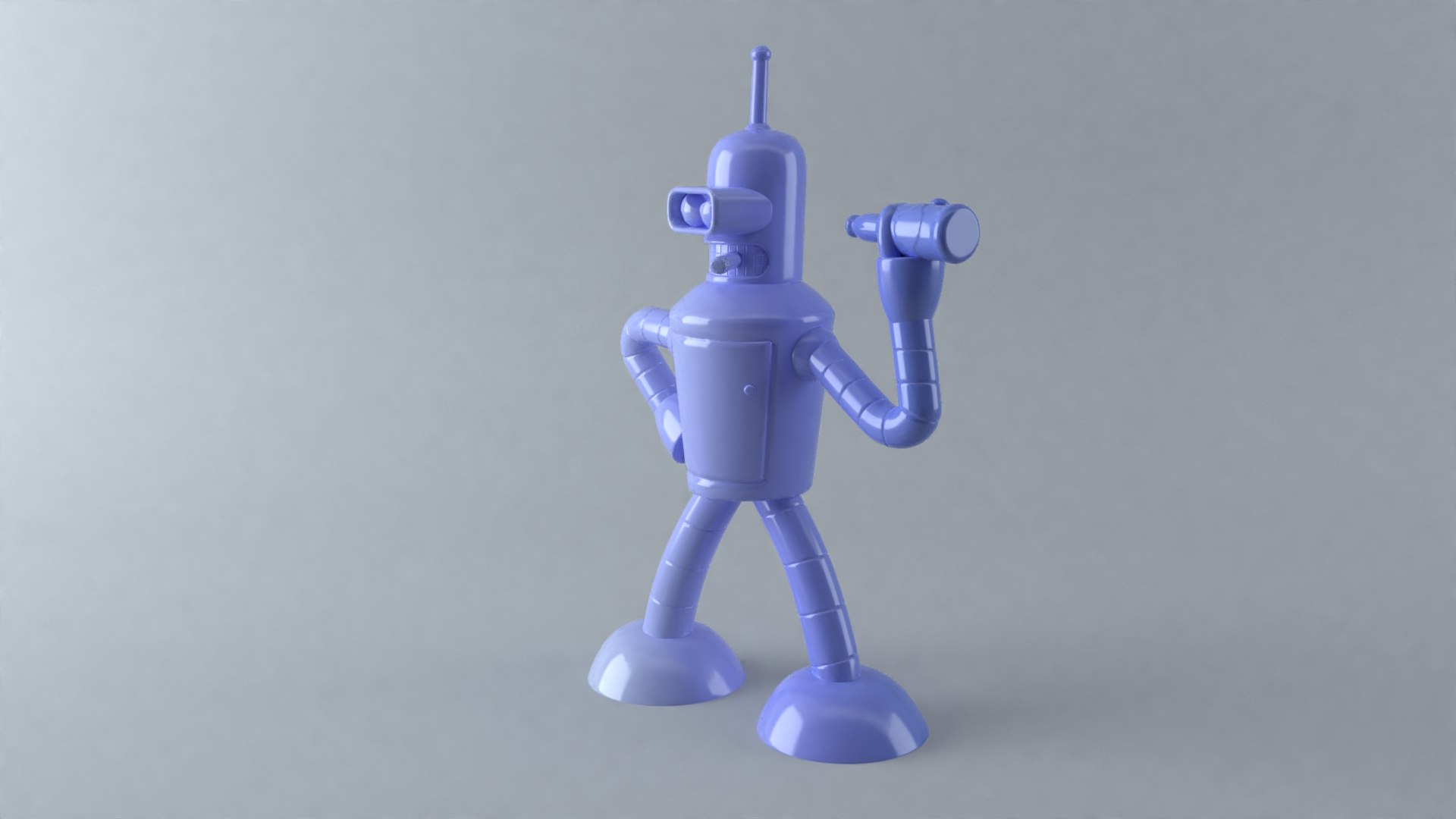 3D Model Bender Kiss My Shiny Metallic Ass - TurboSquid 2243721