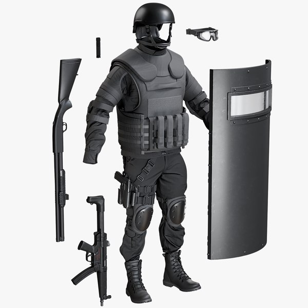 swat shield 3d model