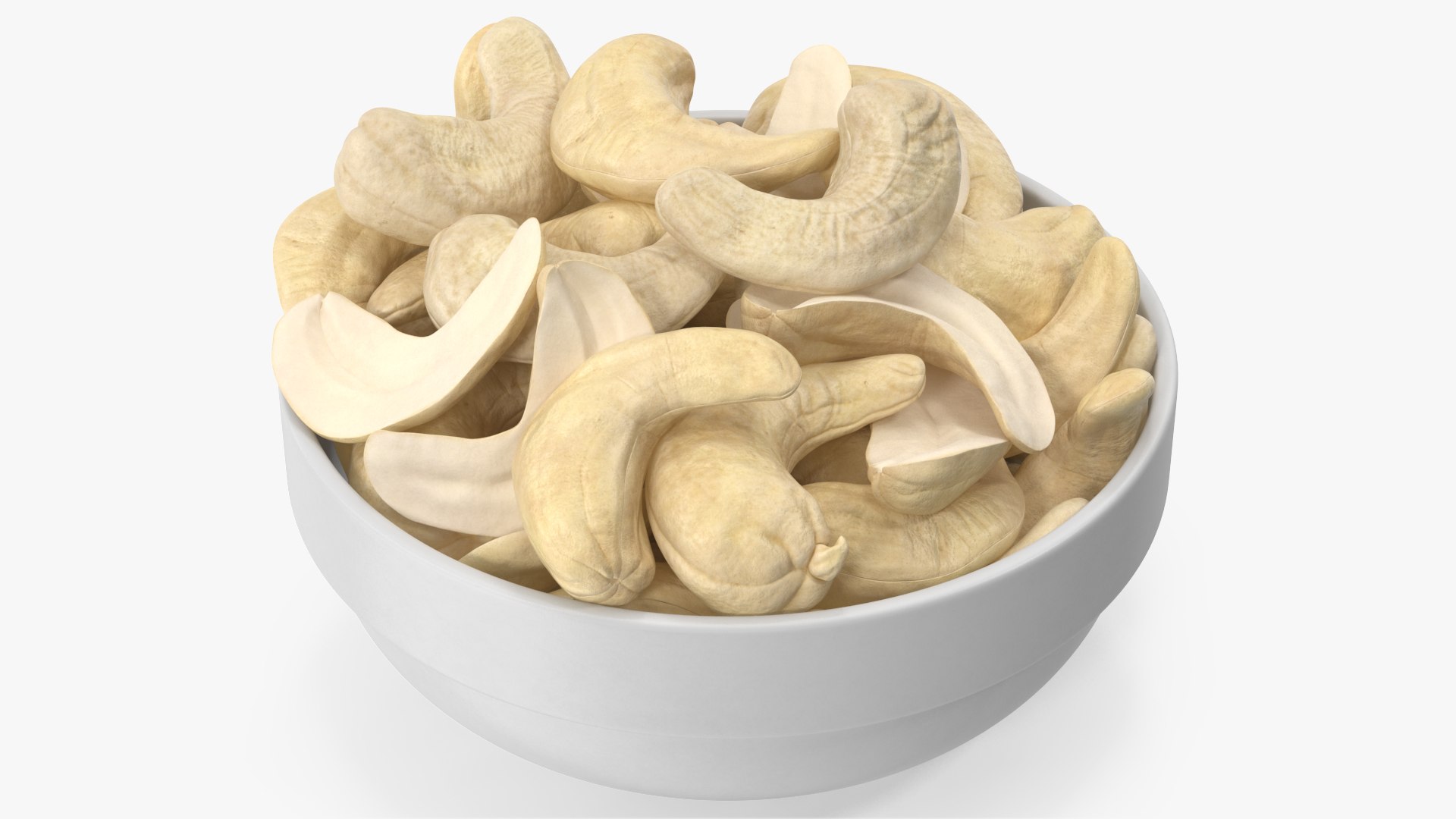 Cashews in White Bowl 2 3D model - TurboSquid 2177307