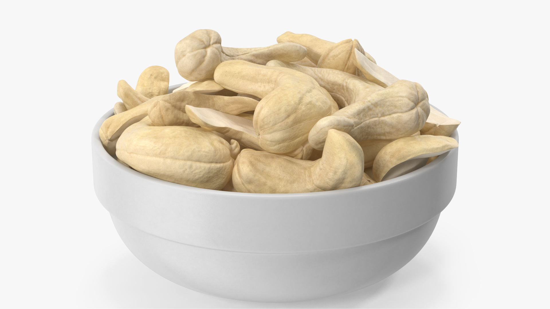 Cashews in White Bowl 2 3D model - TurboSquid 2177307
