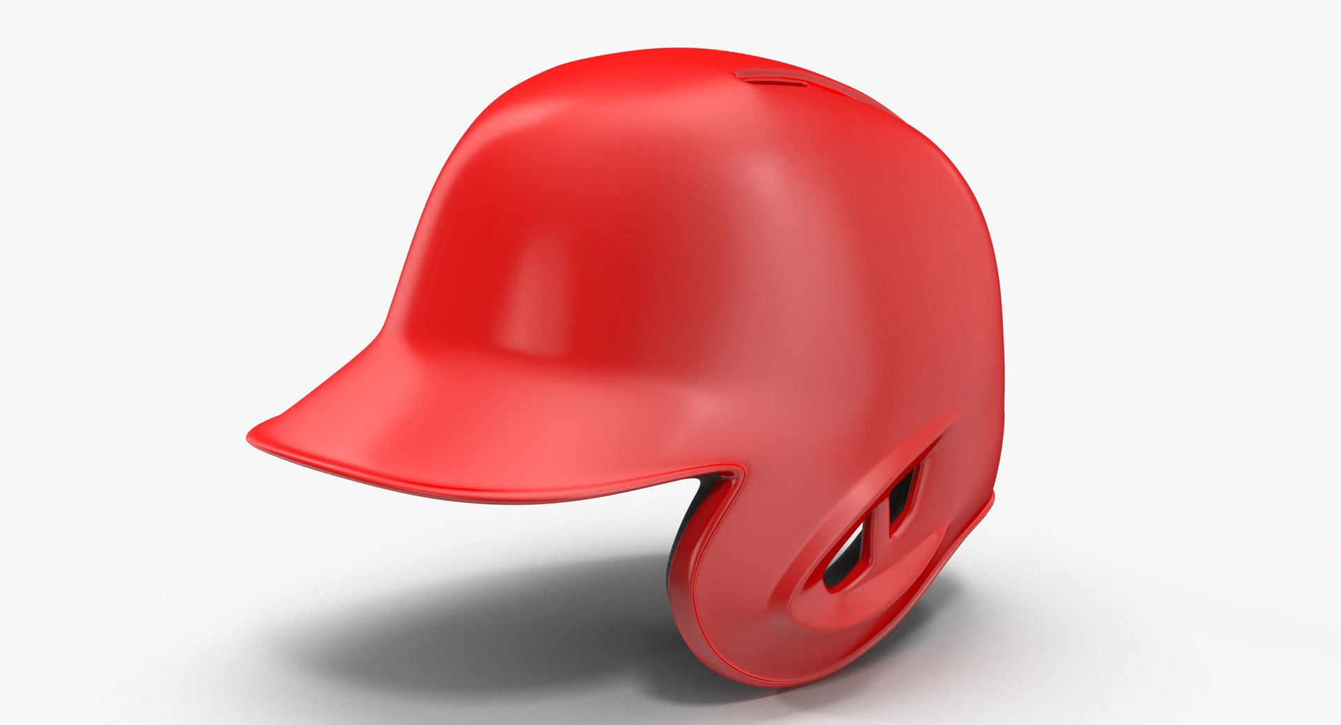 3d Baseball Helmet Red 1