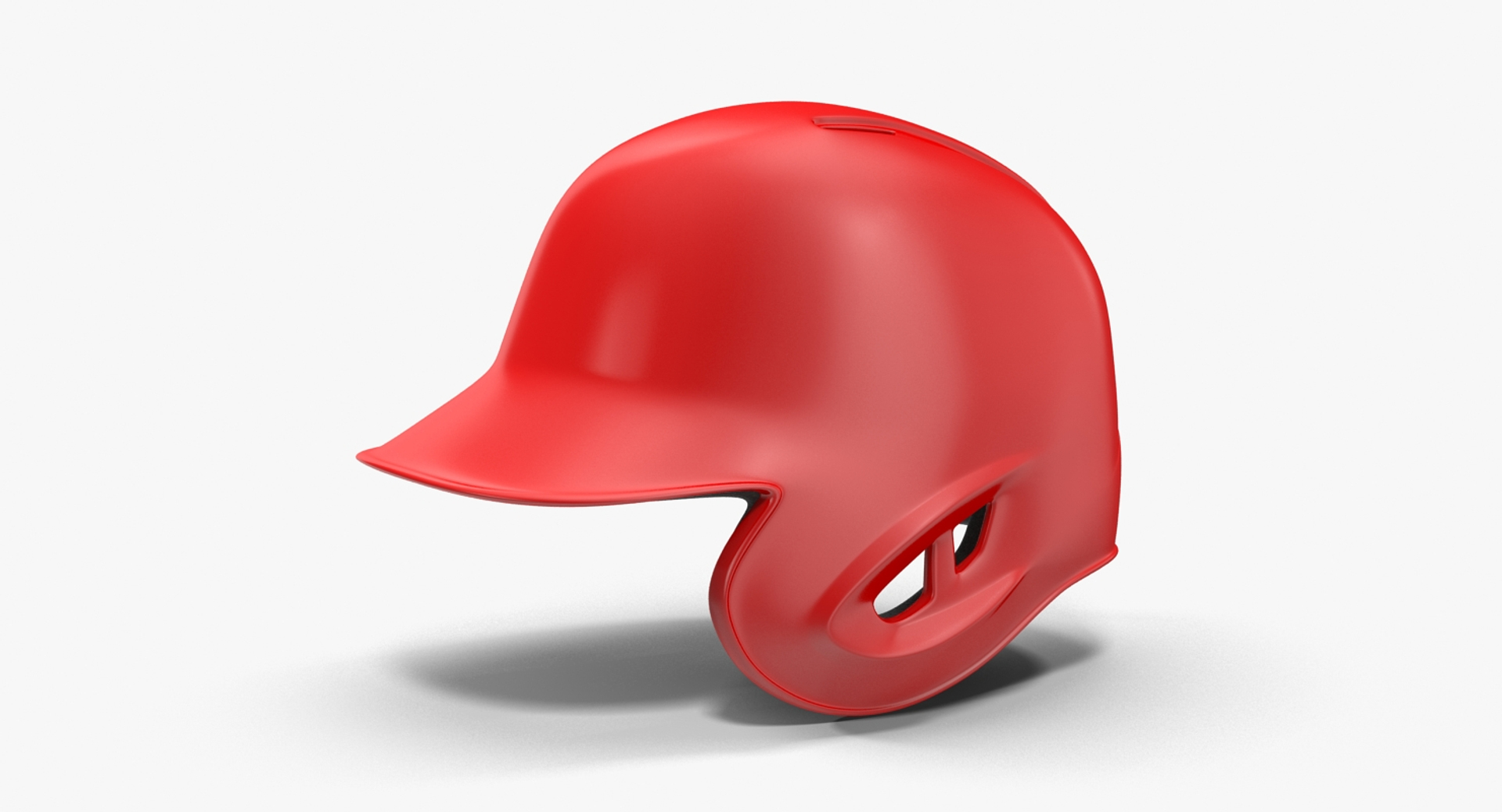 3d Baseball Helmet Red 1