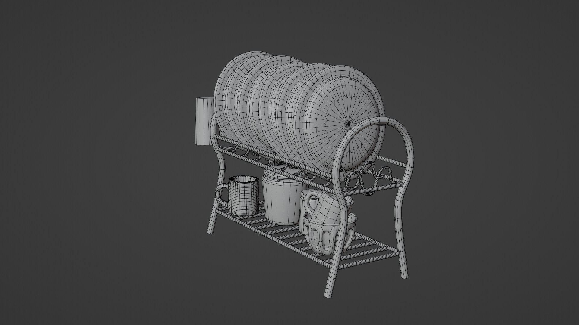 3D Dish Rack 3D Model - TurboSquid 2311298