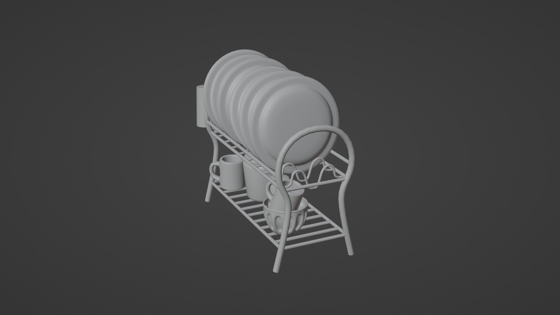 3D Dish Rack 3D Model - TurboSquid 2311298