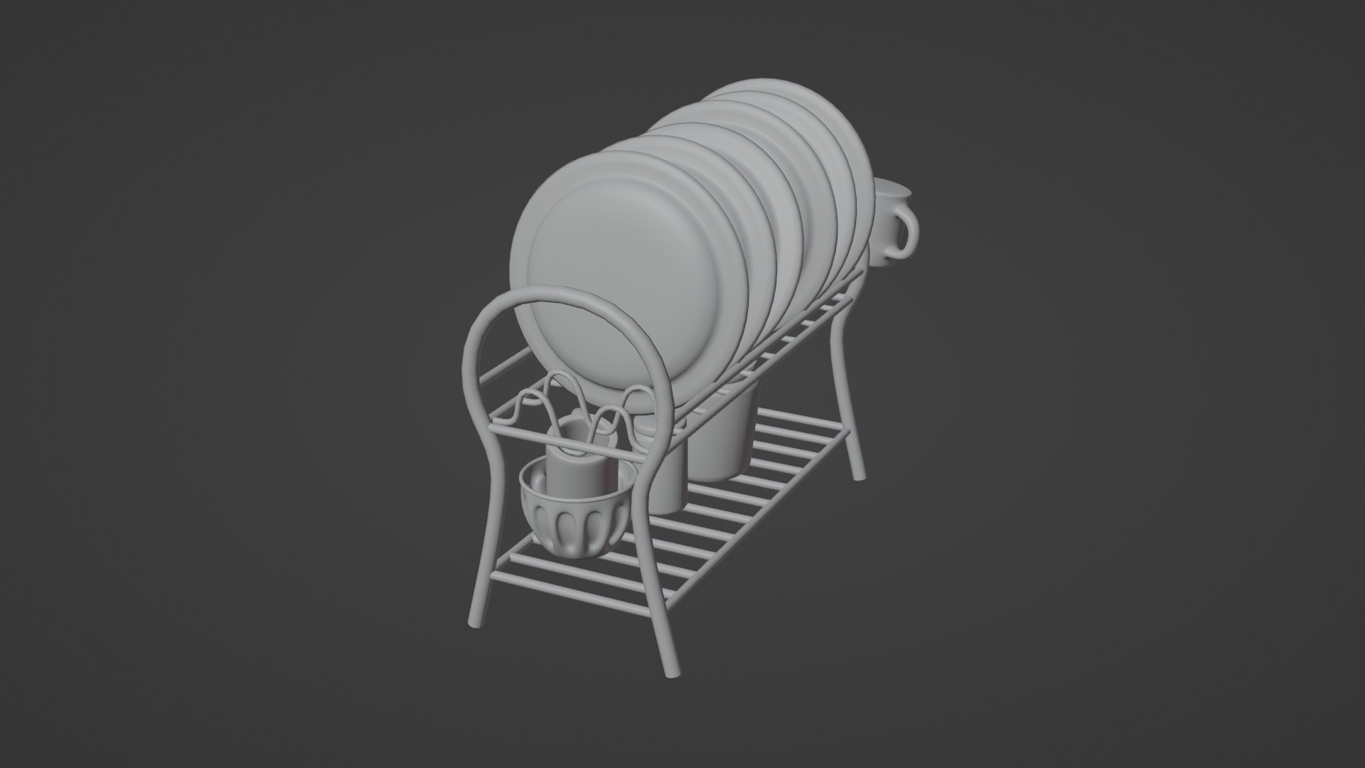 3D Dish Rack 3D Model - TurboSquid 2311298