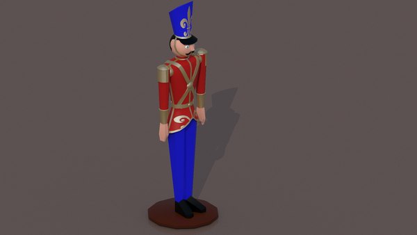 3d wooden toy soldier model