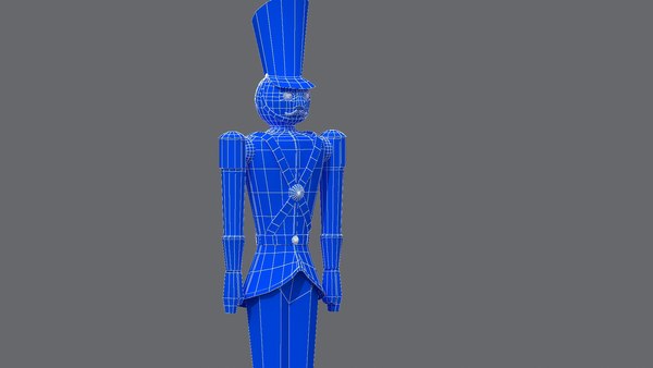 3d wooden toy soldier model