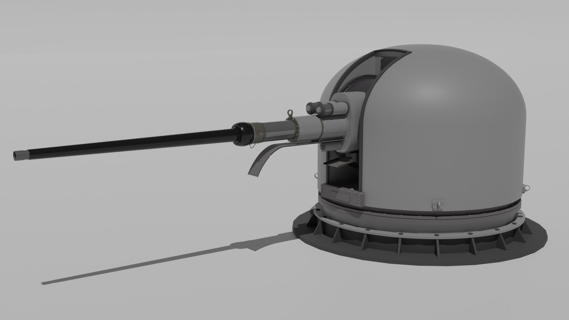 Fictional 92mm Naval Gun 3D Model - TurboSquid 2019694