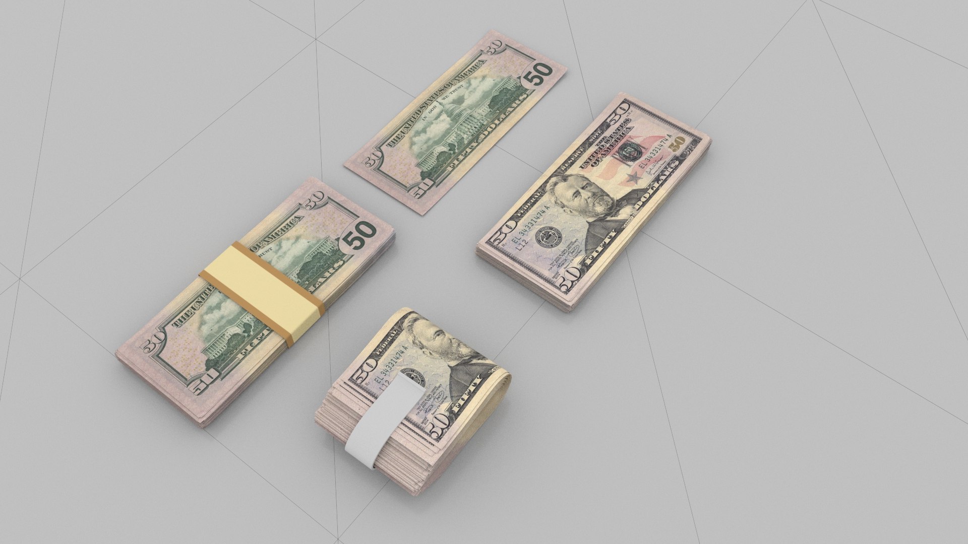 3D 50 US Dollars Currency 3D model - TurboSquid 1876036