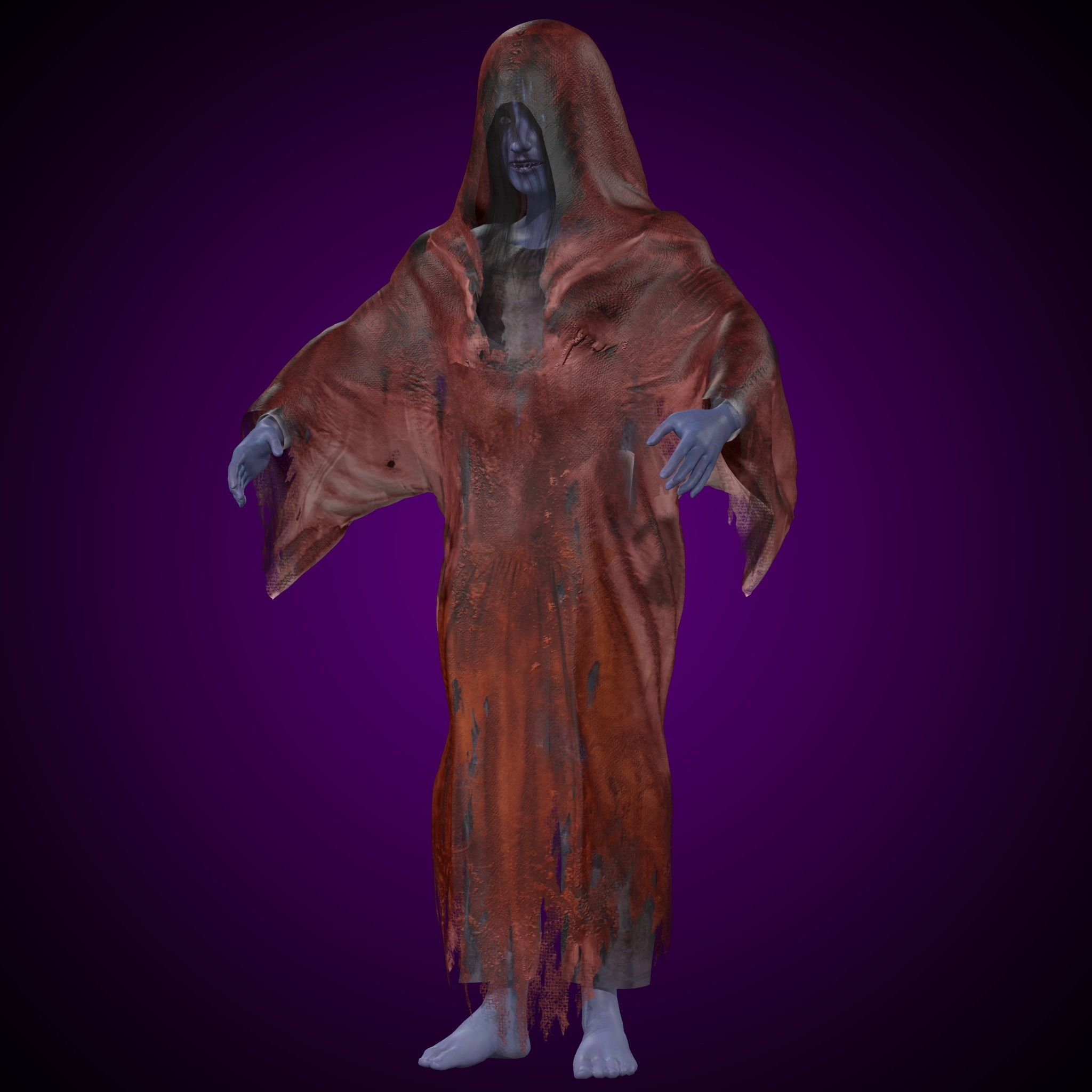 Ghost Girl - Horror Woman Rig 3D model - TurboSquid 1869802