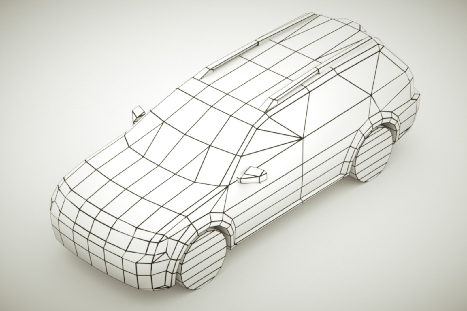 3d model of generic wagon v1 color