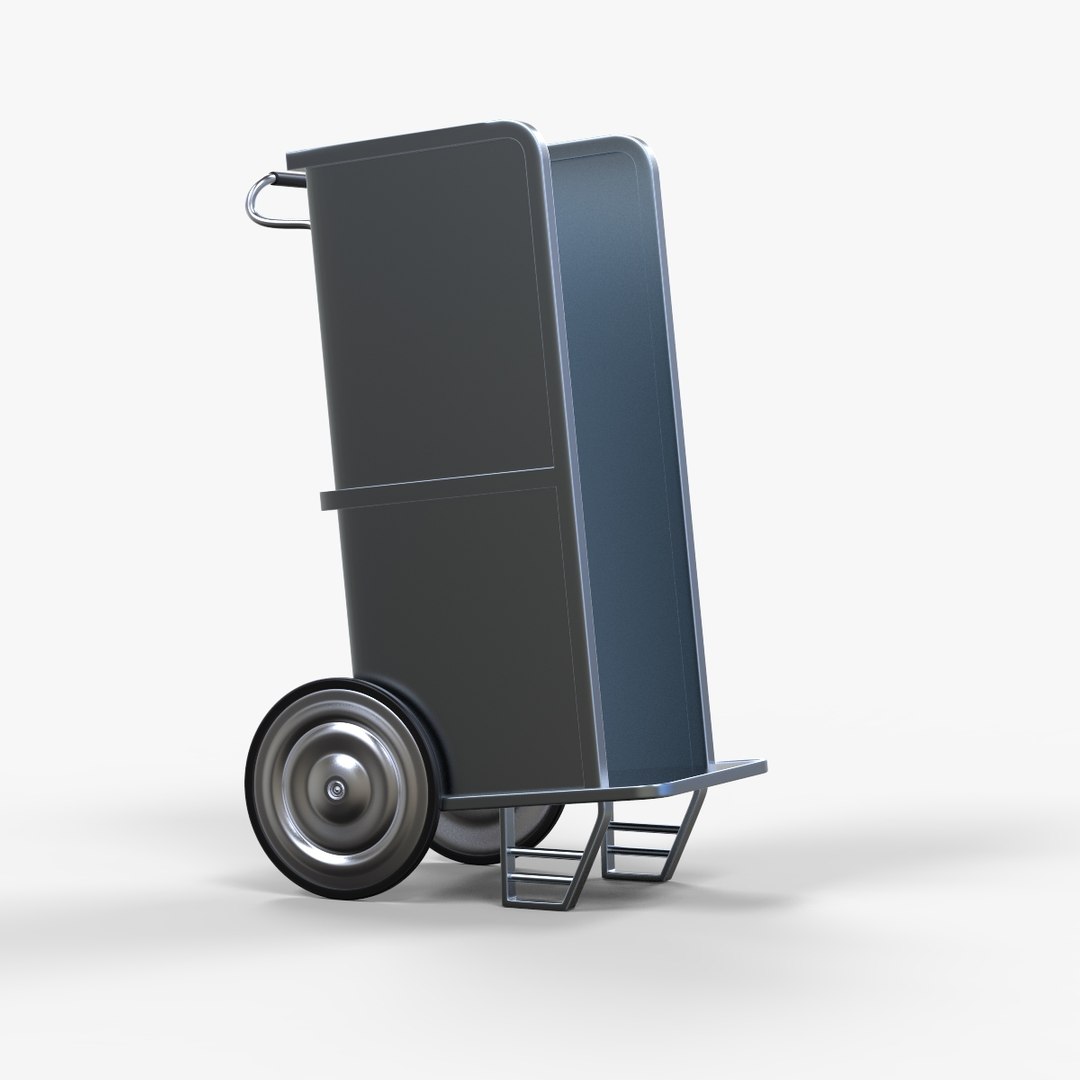 3D Model Newspaper Carrier Cart - TurboSquid 1154382