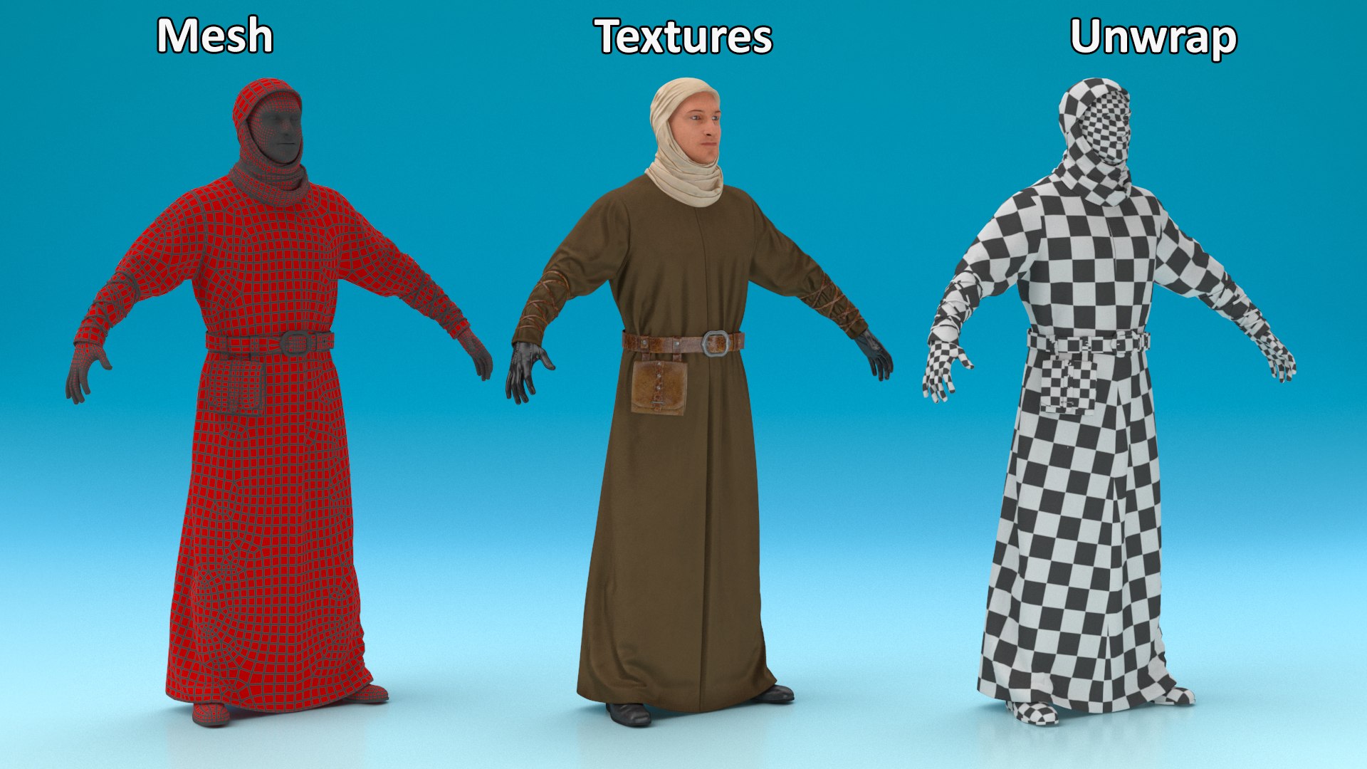 3D Medieval Merchant Character Model - TurboSquid 2396006