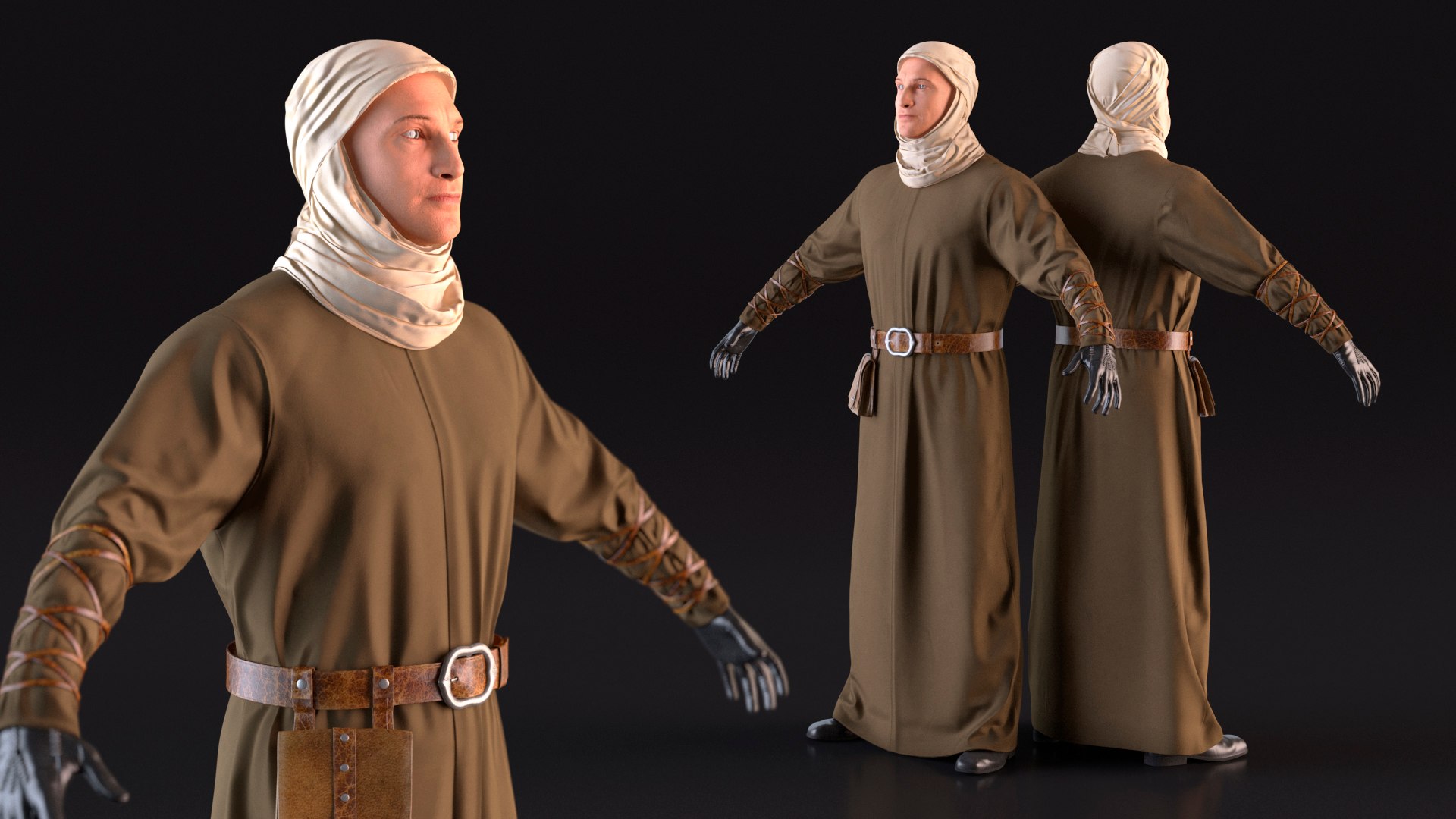 3D Medieval Merchant Character Model - TurboSquid 2396006