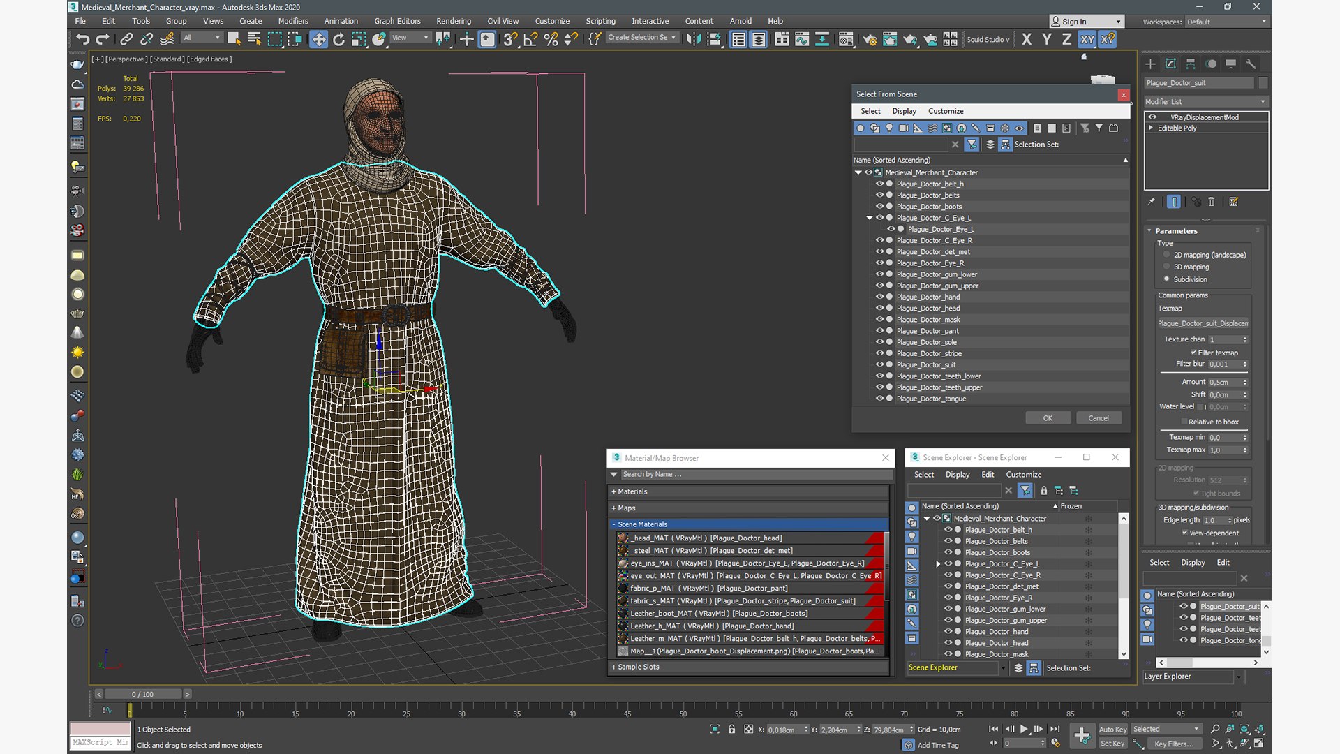 3D Medieval Merchant Character Model - TurboSquid 2396006