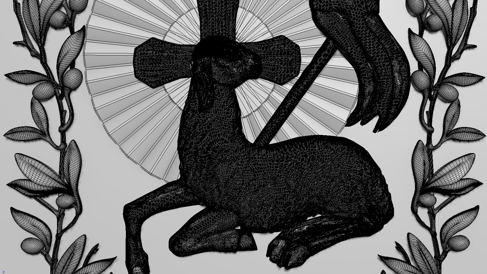 3D Model Lamb Bas-relief - TurboSquid 2110443