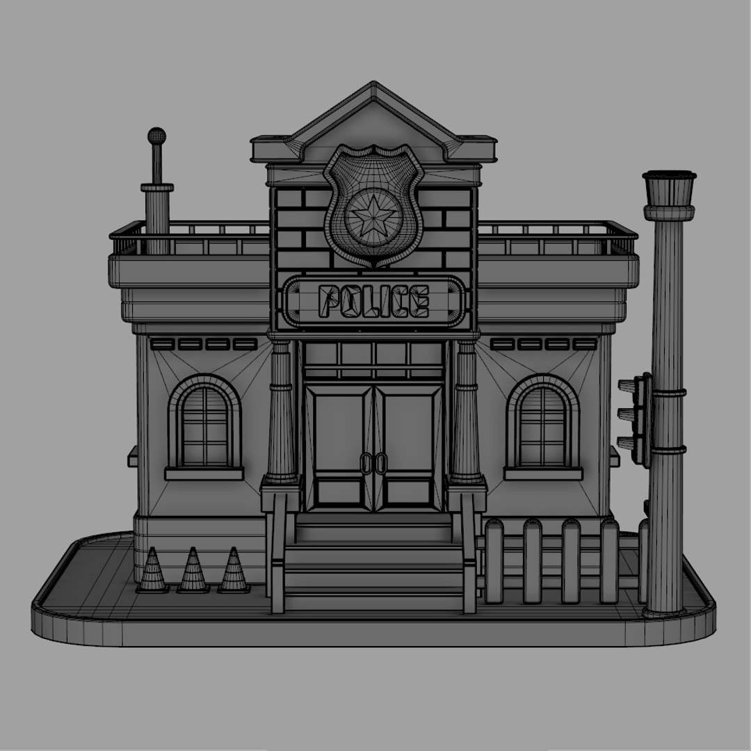 3D Minimal Police Station 01 Model - TurboSquid 2212450