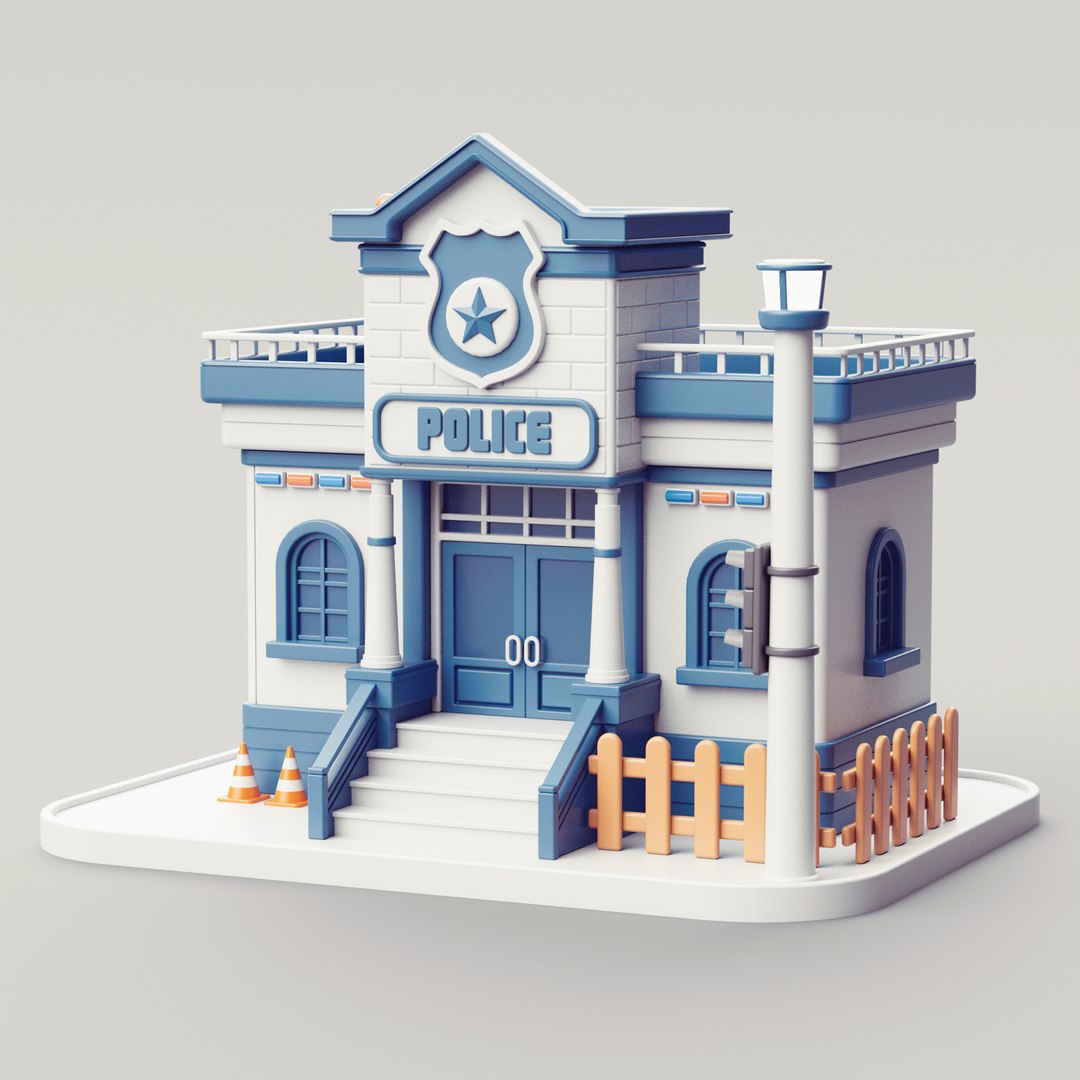 3D Minimal Police Station 01 Model - TurboSquid 2212450