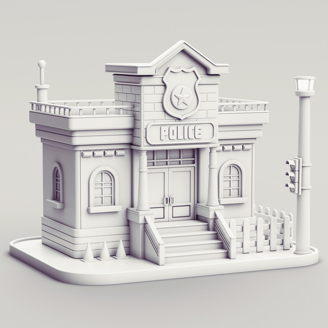 3D Minimal Police Station 01 Model - TurboSquid 2212450