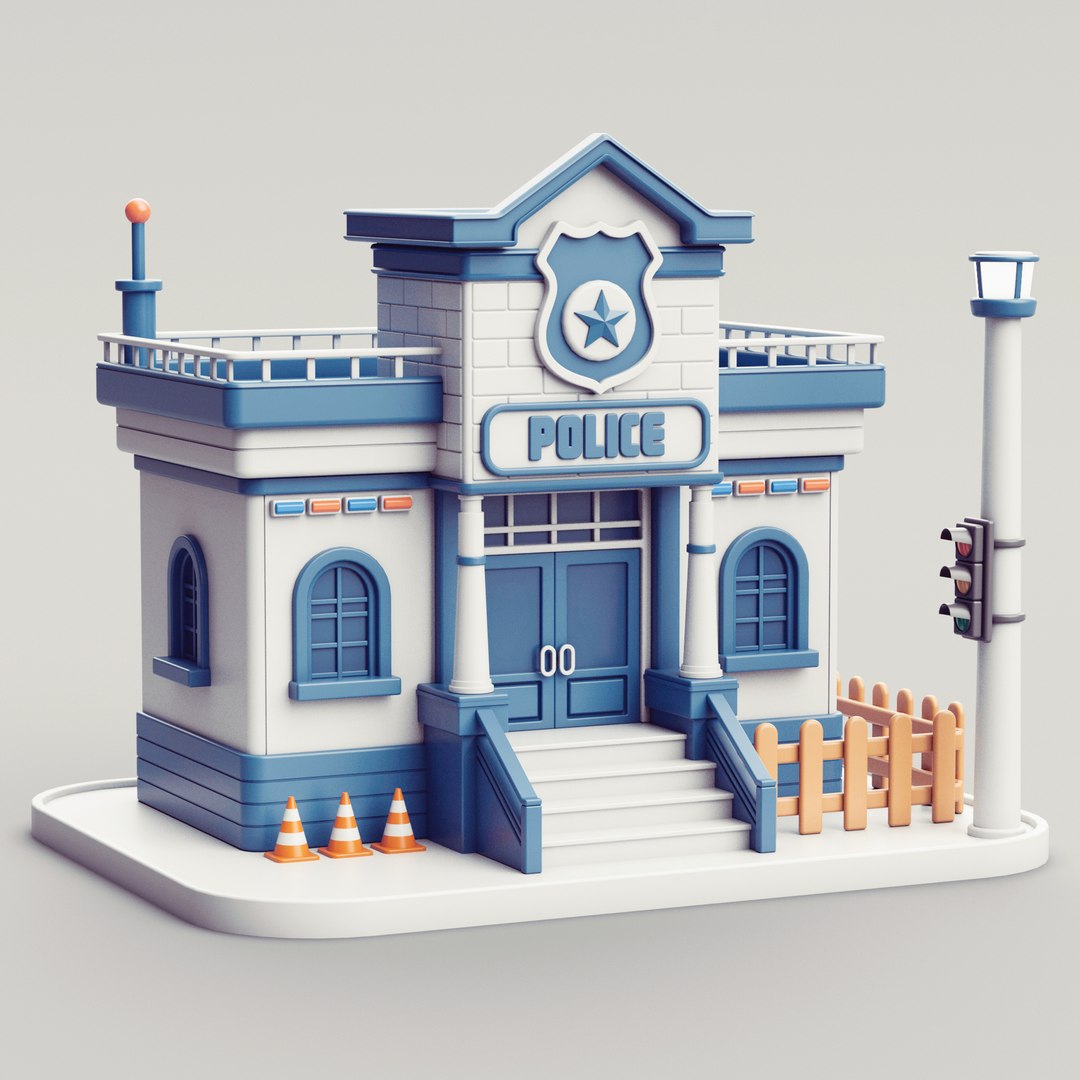3D Minimal Police Station 01 Model - TurboSquid 2212450
