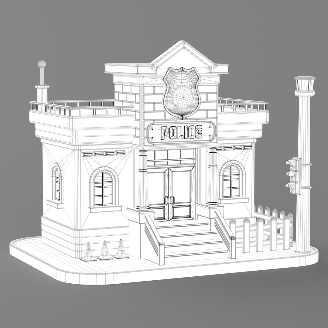 3D Minimal Police Station 01 Model - TurboSquid 2212450