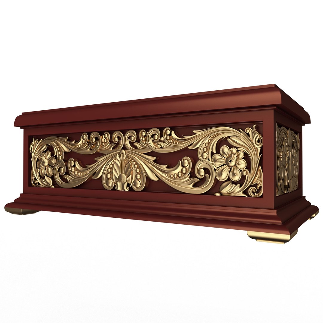Casket Carved 06 Red 3D Model - TurboSquid 2207768
