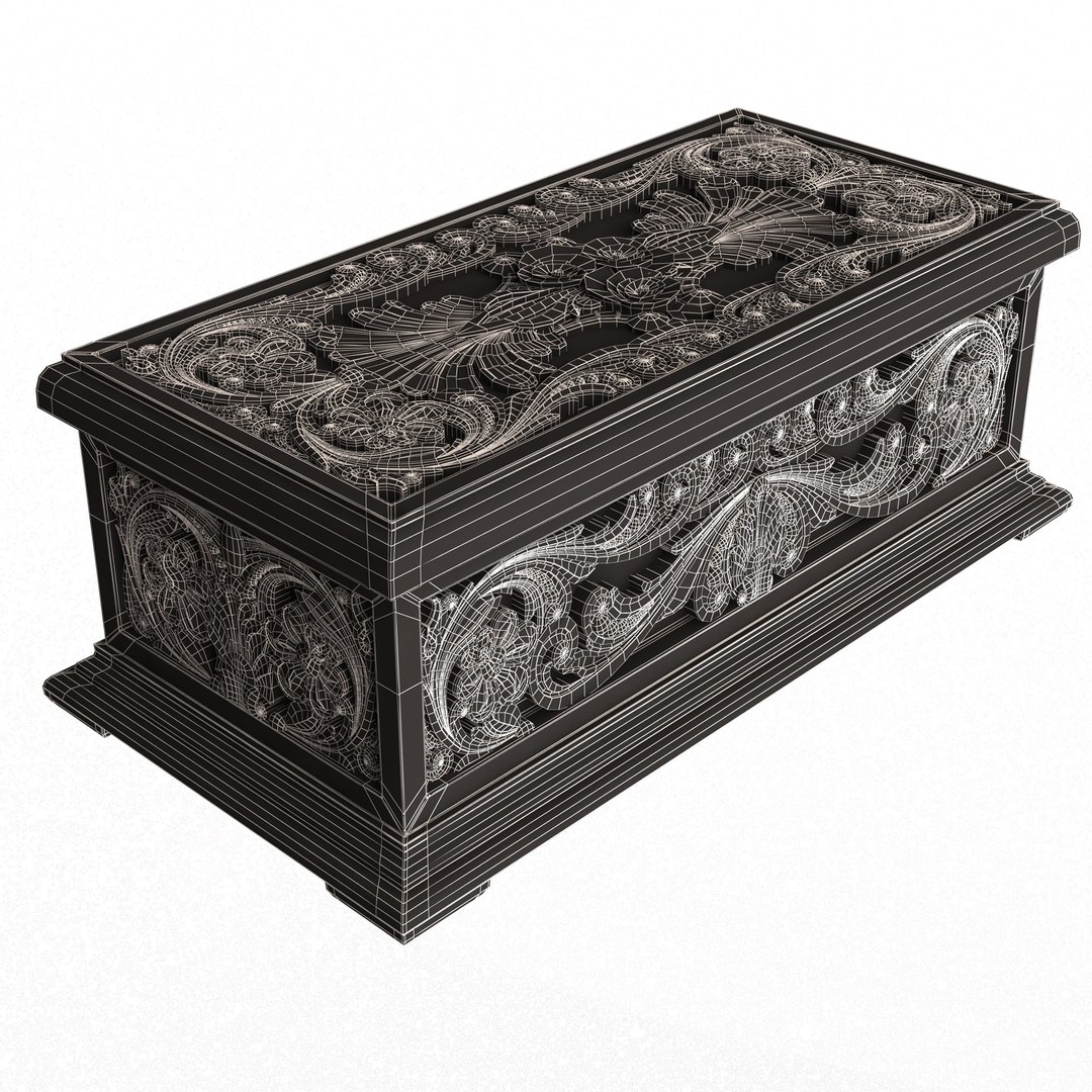 Casket Carved 06 Red 3D Model - TurboSquid 2207768
