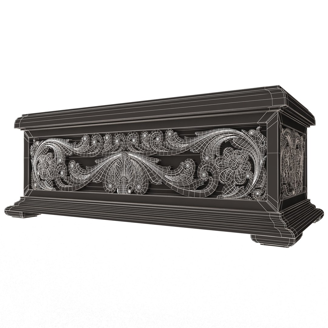 Casket Carved 06 Red 3D Model - TurboSquid 2207768