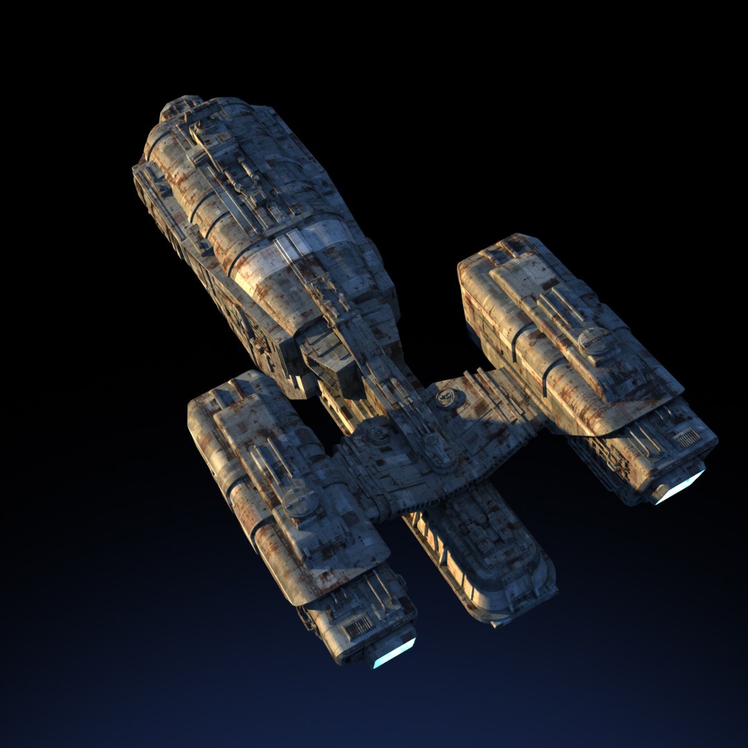 dxf space freighter