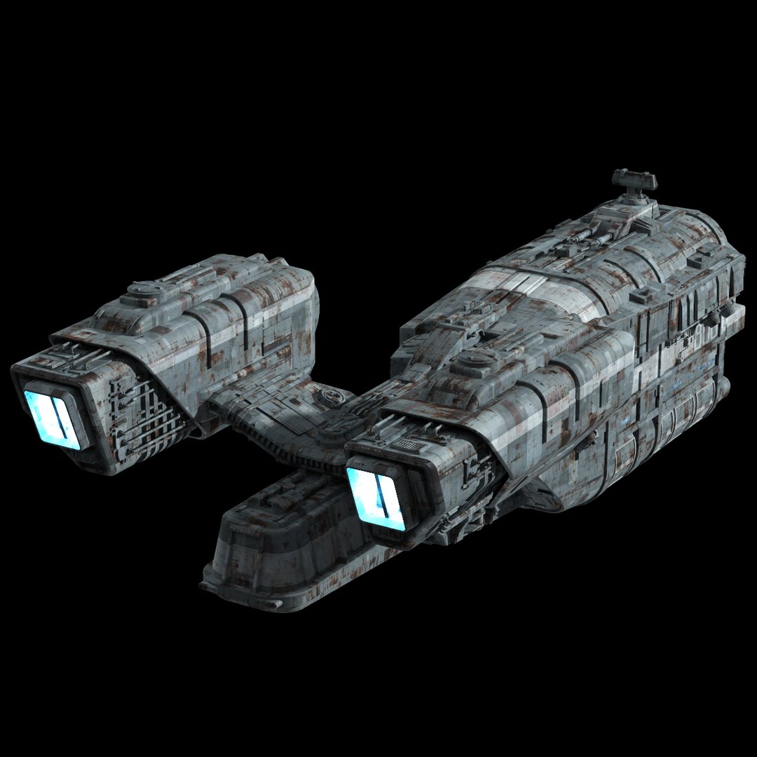 dxf space freighter