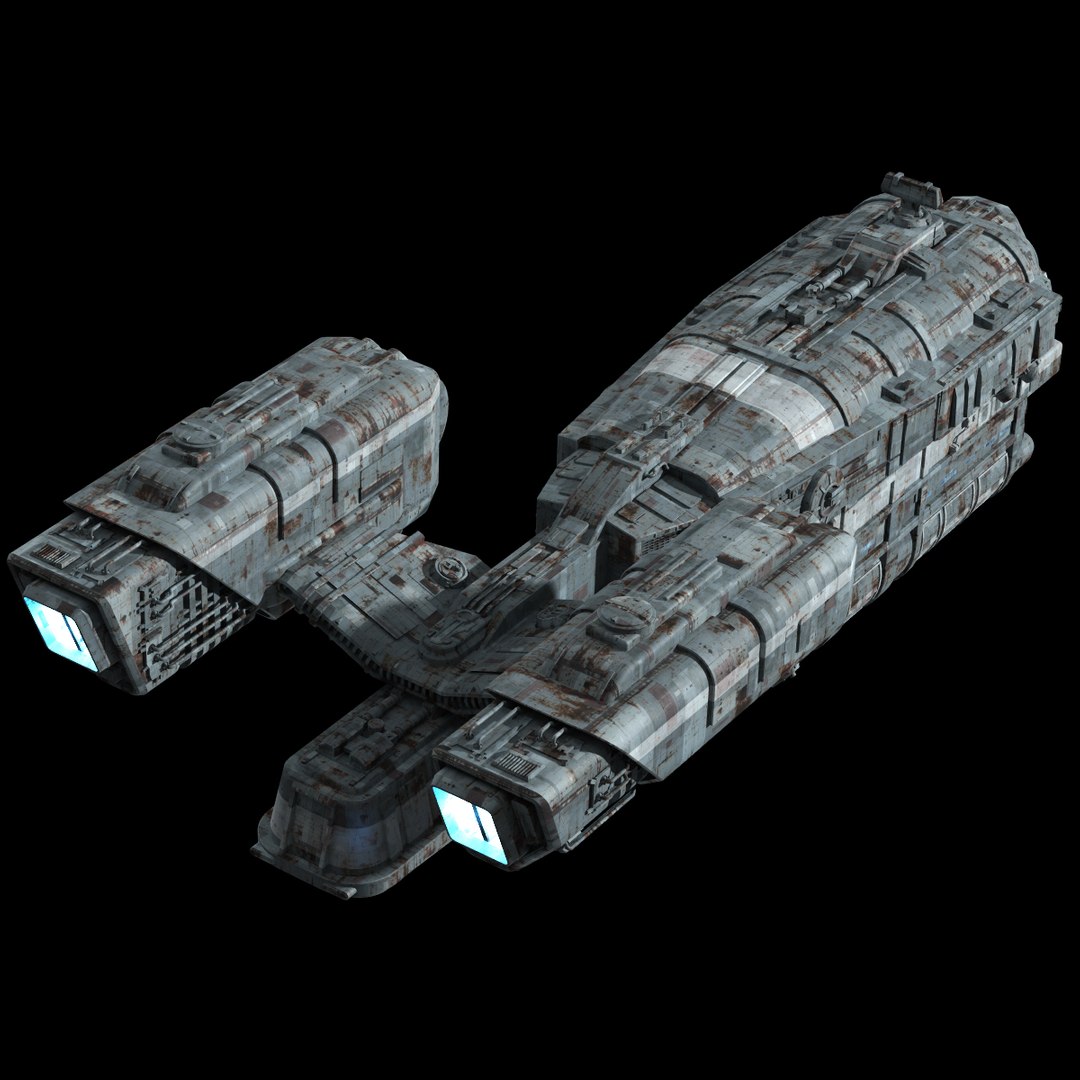 dxf space freighter
